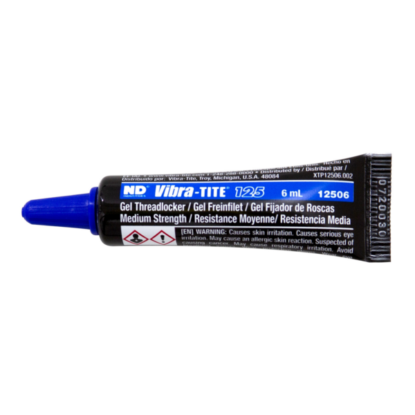 Vibra-Tite 125, Medium Strength Gel Threadlocker, 6ml Plastic Tube – BoltsandNuts.com