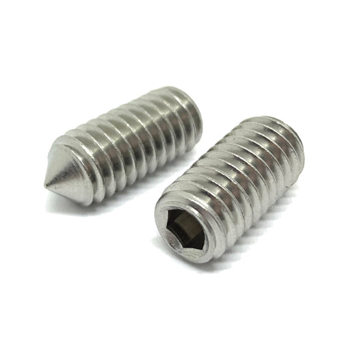18-8 (304) Stainless Cone Point Set Screws – BoltsandNuts.com