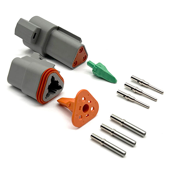 (1 Set) 3 Pin DT Water Proof Connector Assembly, Plug, Recepticle ...