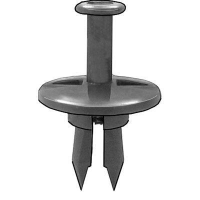 1/2"x3/4" Black Nylon Push-Type Retainer w/ 1/8" Shoulder, 1" Head ...