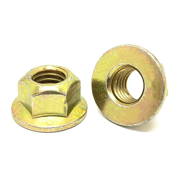 3/8"-16 Grade 8 Hex Flange Prevailing Torque Top Lock Nuts Zinc Yellow ...