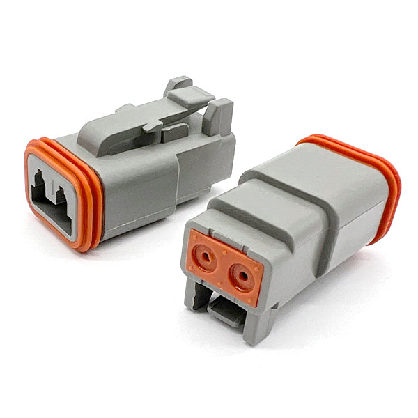 2 Pin DT Water Proof Connector Recepticle, Male, Including Rubber Seal ...