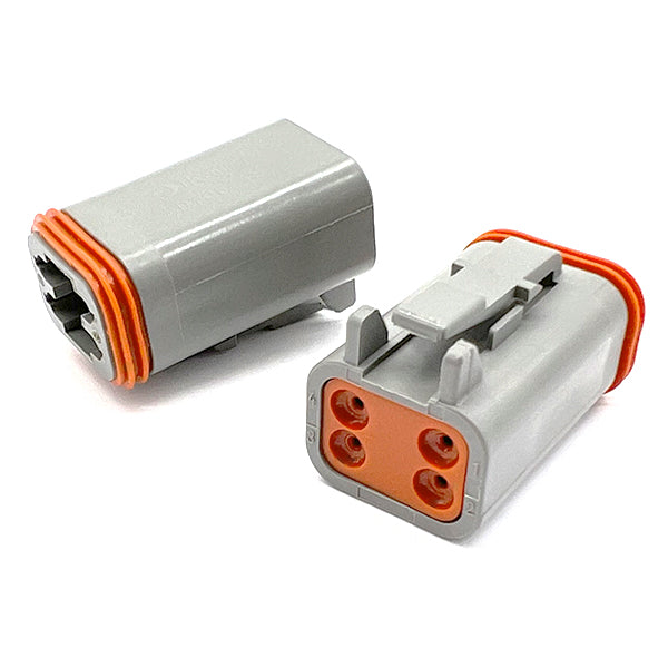 4 Pin DT Water Proof Connector Recepticle, Male, Including Rubber Seal ...