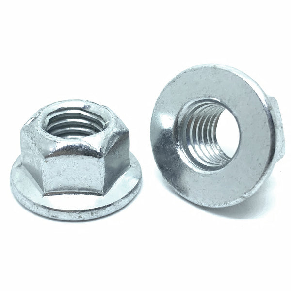M8-1.25 Class 10 Hex Flange Prevailing Torque Top Lock Nuts Zinc Clear ...