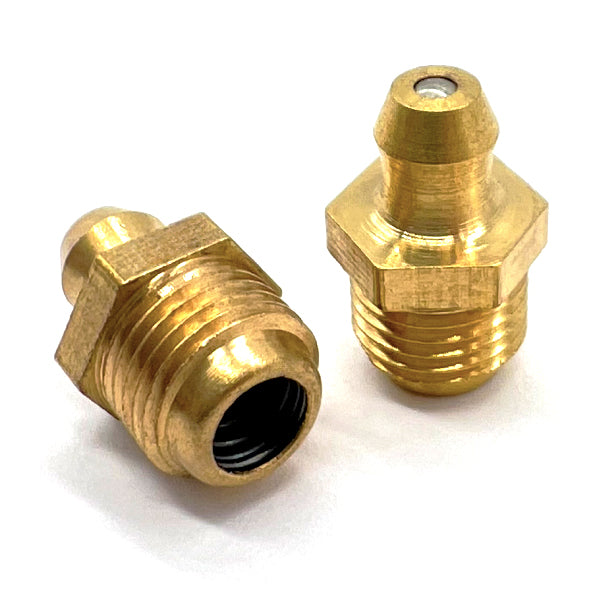 1/4"-28 Zerks Grease Fitting Straight Hydraulic Brass – BoltsandNuts.com