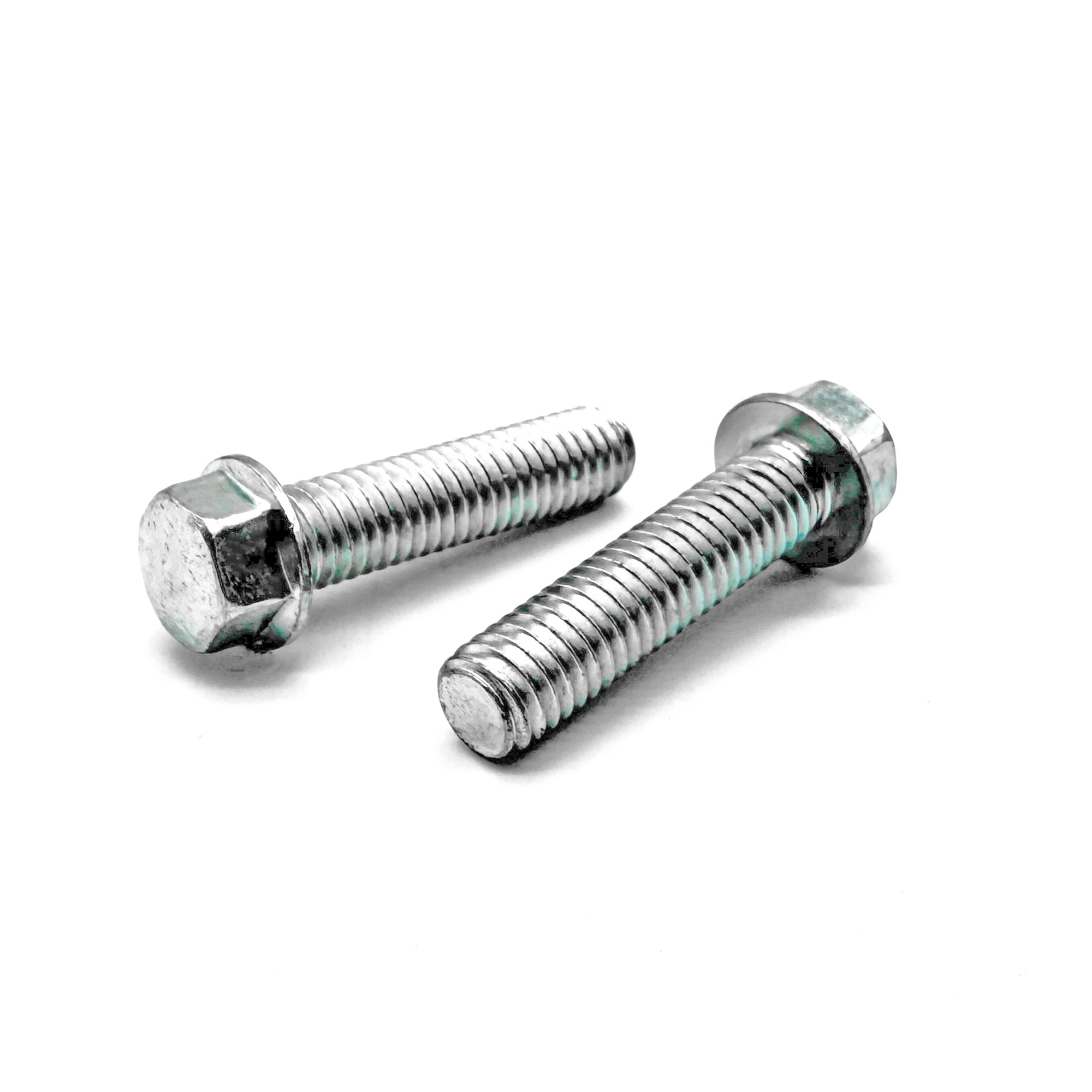 M6-1.0x25 Hex Flange Bolt Smooth Head Off Road Moto Hardware Zinc ...