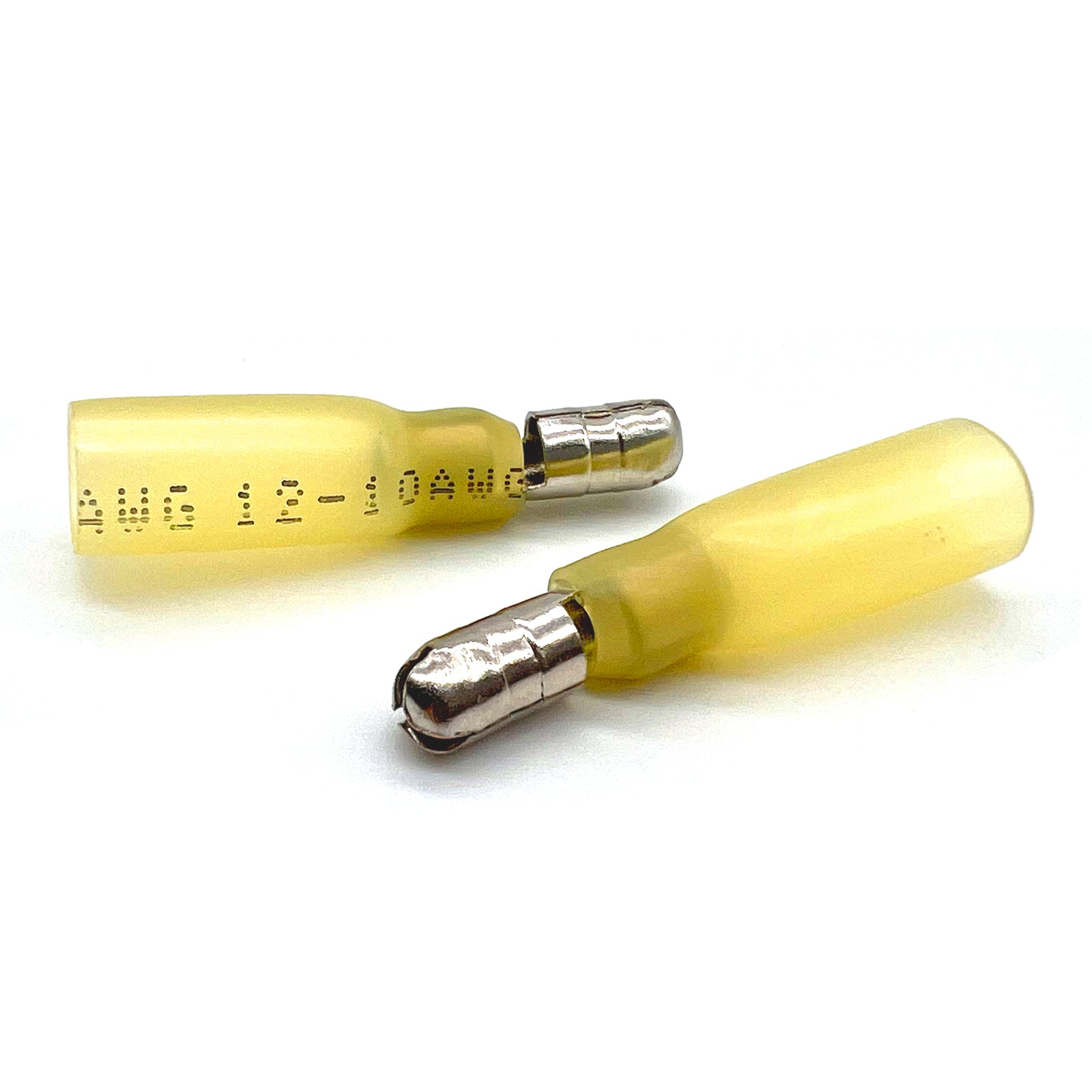 Yellow Heat Shrink Marine Grade Male Bullet Connectors, AWG 12-10 ...