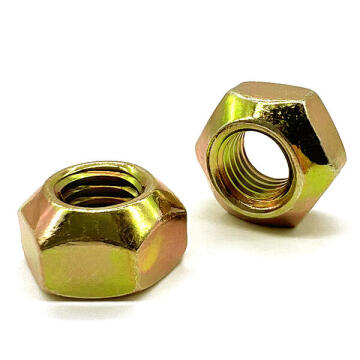 M14-2.0 Class 10 Hex Top Lock Nuts Coarse Thread Zinc Yellow ...