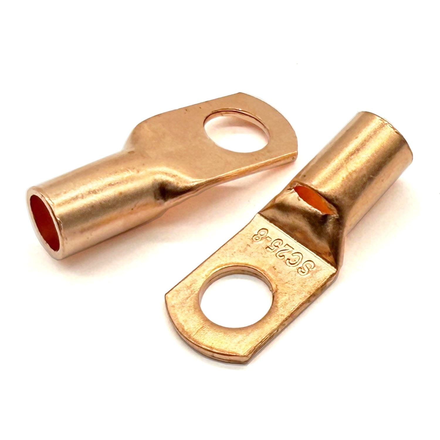 Copper Lug Terminal 4AWG, M8 (5/16") Hole, SC25-8 – BoltsandNuts.com
