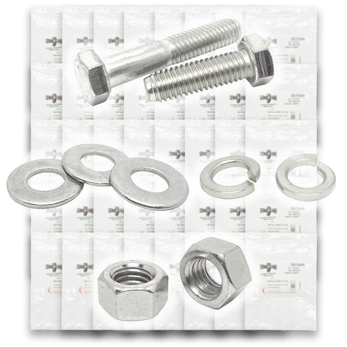 Inch 18-8 Stainless Hex Cap Screws, Hex Nuts, Flat & Lock Washers - 573 ...