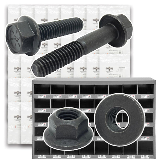 Inch Grade 8 Coarse & Fine Thread Hex Flange Bolt & Lock Nut Kit - 729 ...